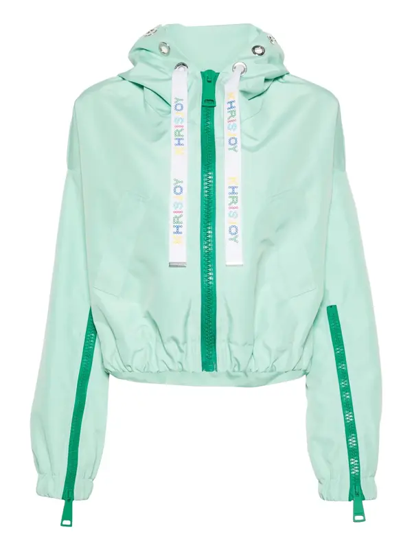 Khrisjoy Cropped Windbreaker - Green
