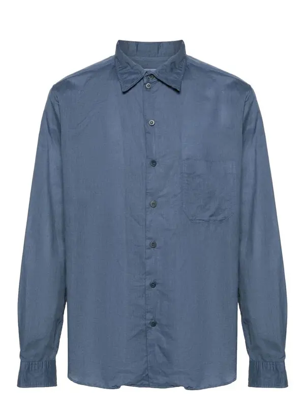 Yohji Yamamoto Long-sleeves Buttoned Shirt - Blue