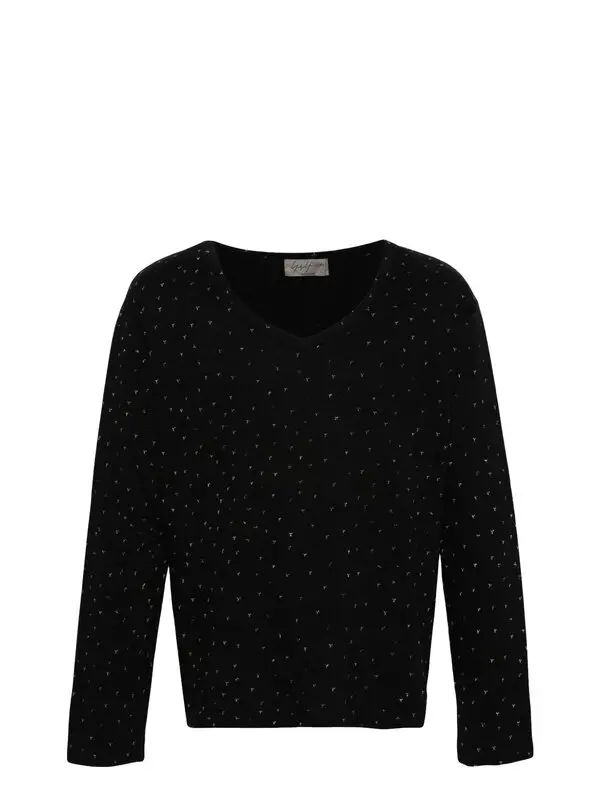 Yohji Yamamoto Logo-print Long-sleeve T-shirt - Black