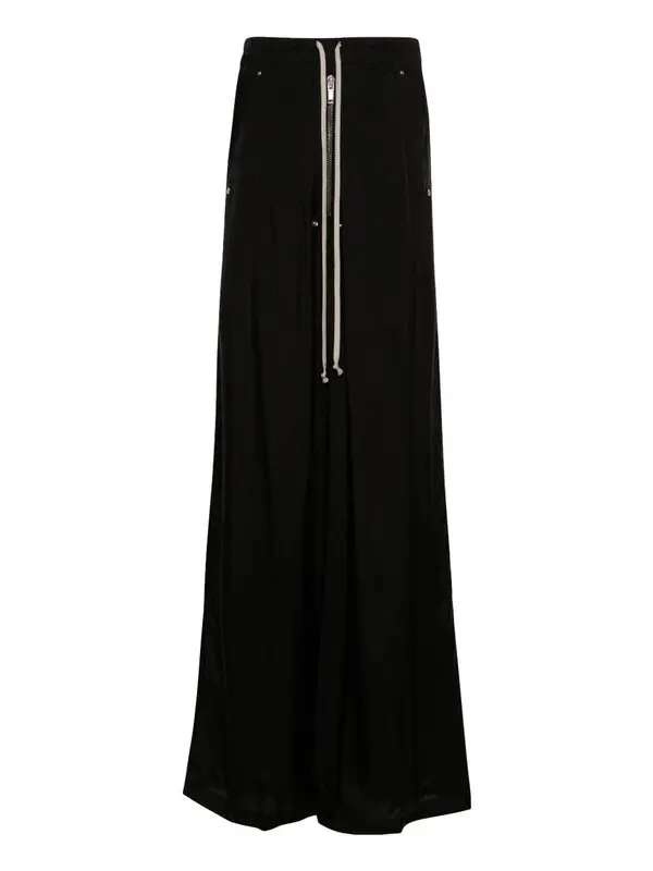 Rick Owens Bela Satin Wide-leg Trousers - Black