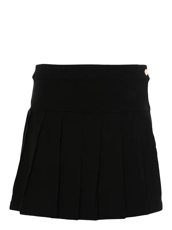 Palm Angels Monogram-embroidered Mini Skirt - Black