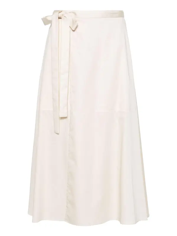 JOSEPH Alix Cotton Skirt - Neutrals