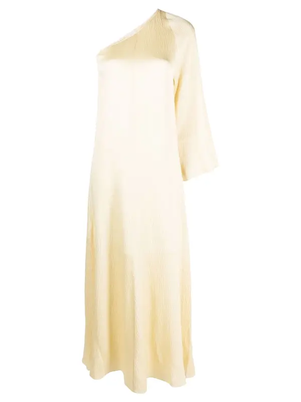 FORTE_FORTE Crinkled One-shoulder Maxi Dress - Yellow