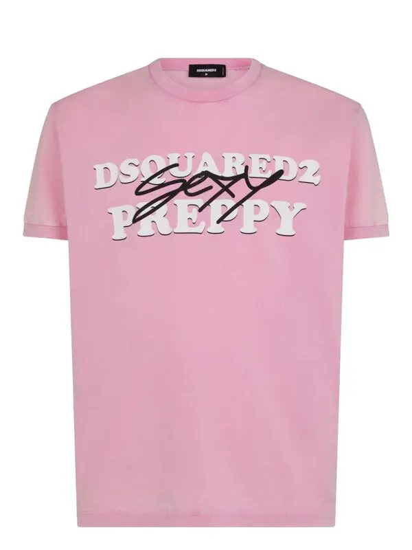 Dsquared2 Logo-print Cotton T-shirt - Pink