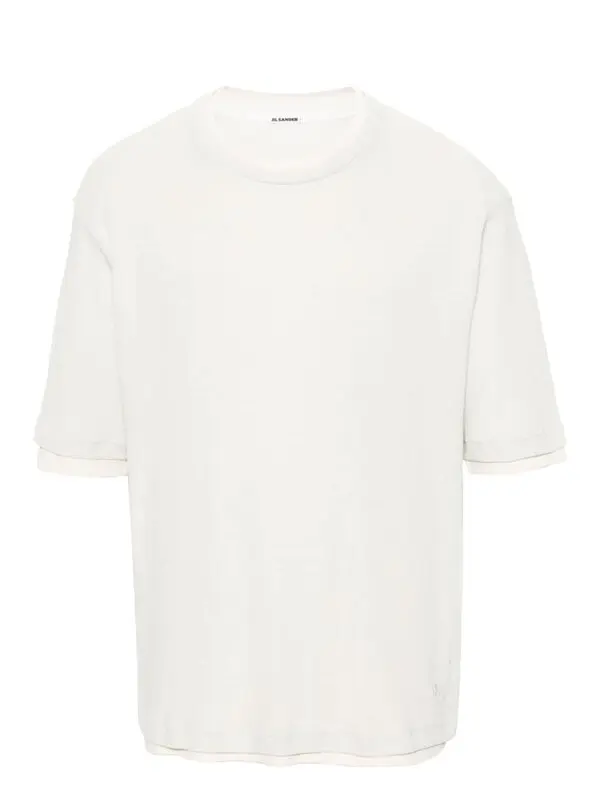 JIL SANDER Layered Cotton T-shirt - White