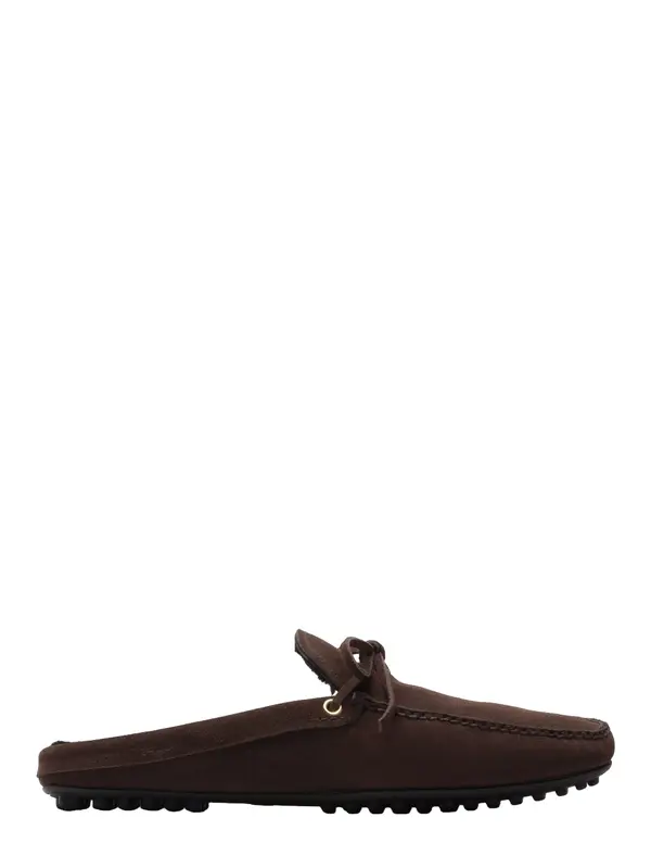 Car Shoe Suede Slippers - Brown