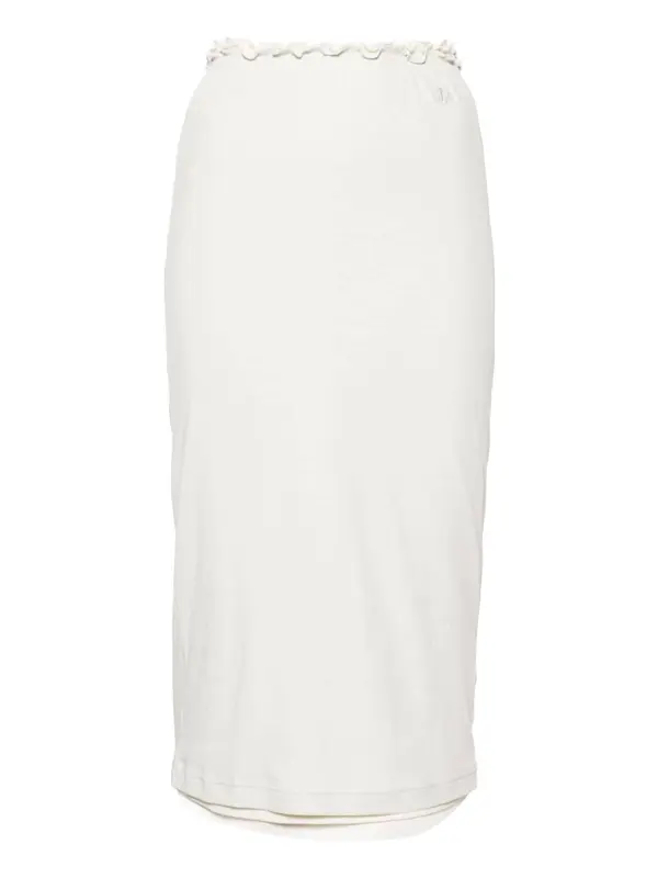 JIL SANDER Layered Cotton Midi Skirt - Neutrals
