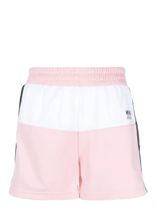 Moschino Logo Panelled Short Shorts - Pink
