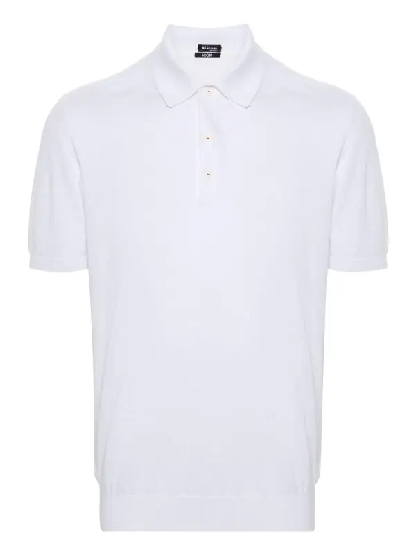 Kiton Fine-knit Polo Shirt - White