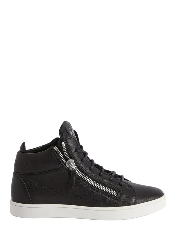 GIUSEPPE ZANOTTI Jamie High-top Leather Sneakers - Black