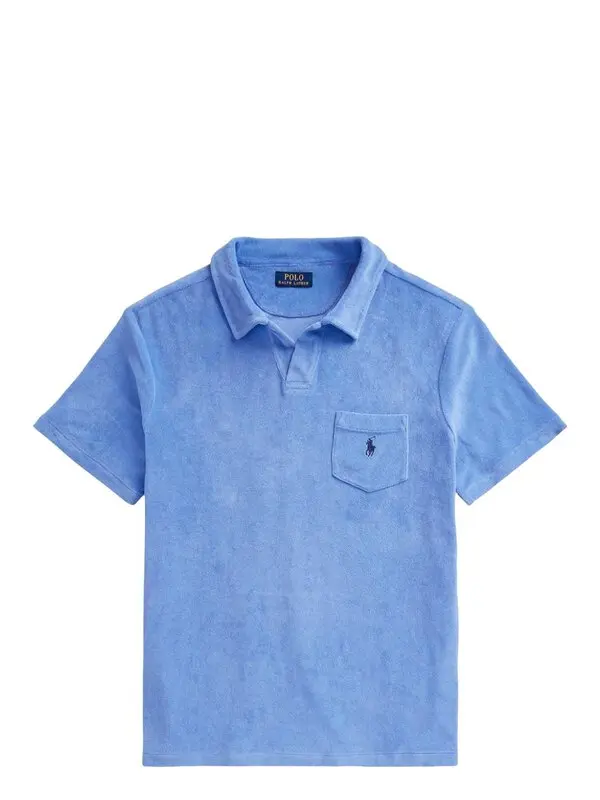 Polo Ralph Lauren Polo Pony Terry-cotton Polo Shirt - Blue