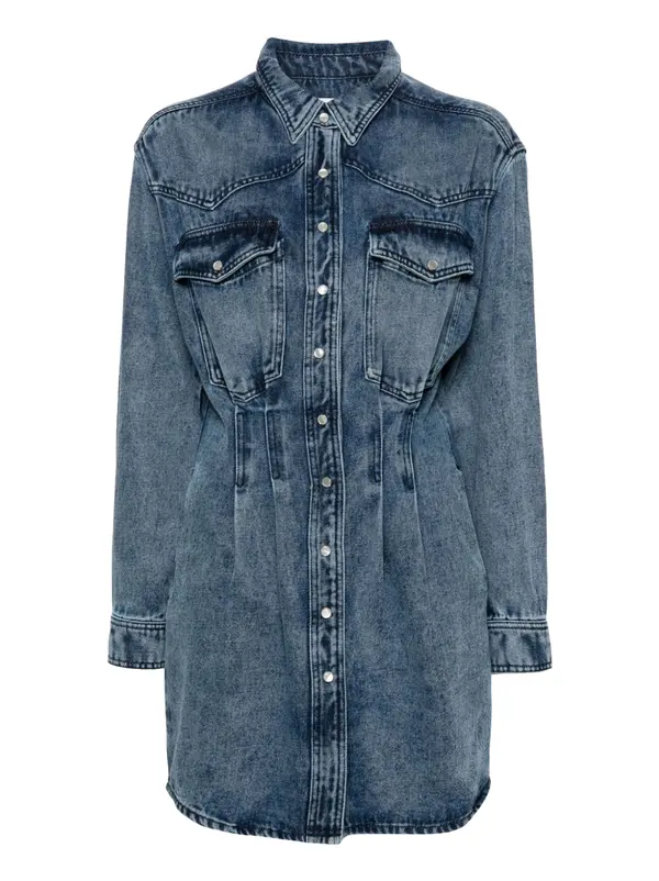 Isabel Marant Liliko Denim Shirt Dress - Blue