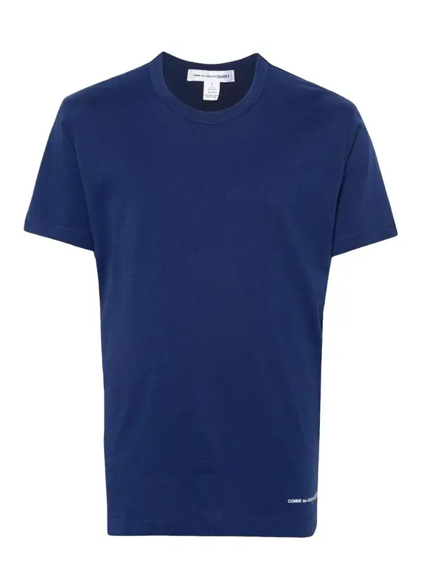 Comme Des Garçons Logo-printed Cotton T-shirt - Blue