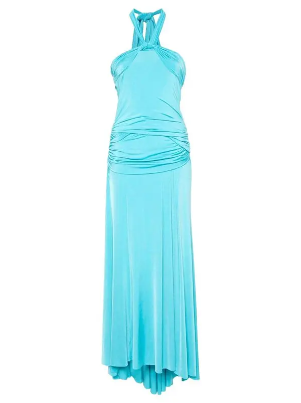 BLUGIRL Draped Jersey Maxi Dress - Blue