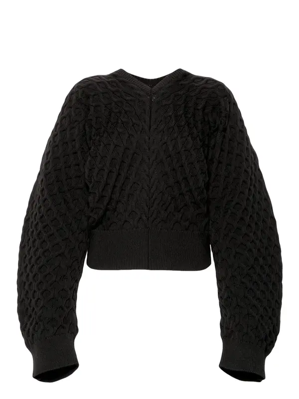 Jacquemus Le Sweater Boule Torsade - Black