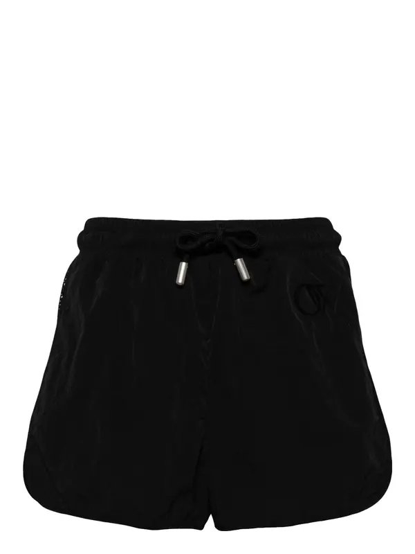 Off-White Logo-embroidered Track Shorts - Black