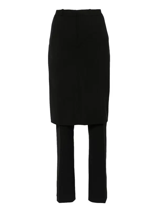 Coperni Low-waist Wide-leg Skirt Trousers - Black