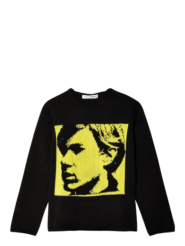 Comme Des Garçons Graphic-print Jumper - Black