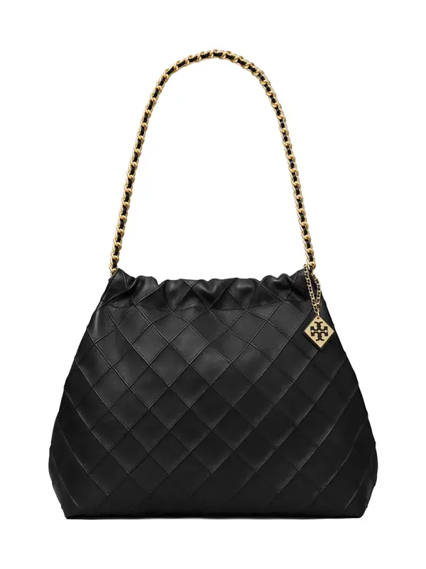 Tory Burch Fleming Soft Drawstring Tote Bag - Black