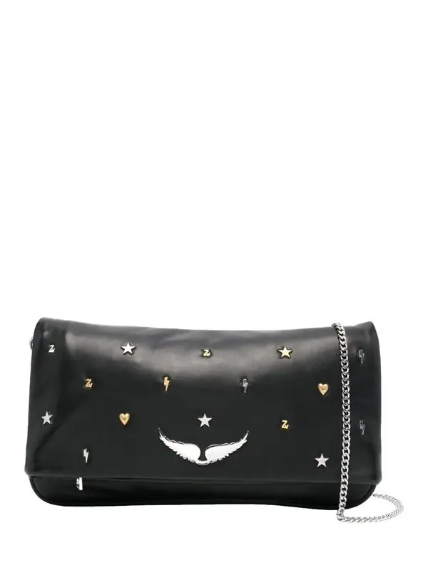 Zadig&Voltaire Rock Lucky Charms Leather Clutch - Black