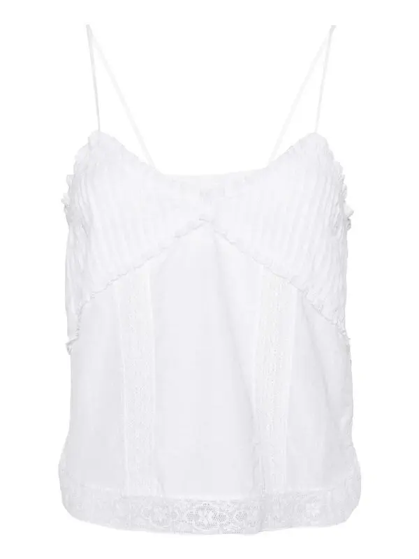 Zadig&Voltaire Calixia Lace-trimmed V-neck Camisole - White