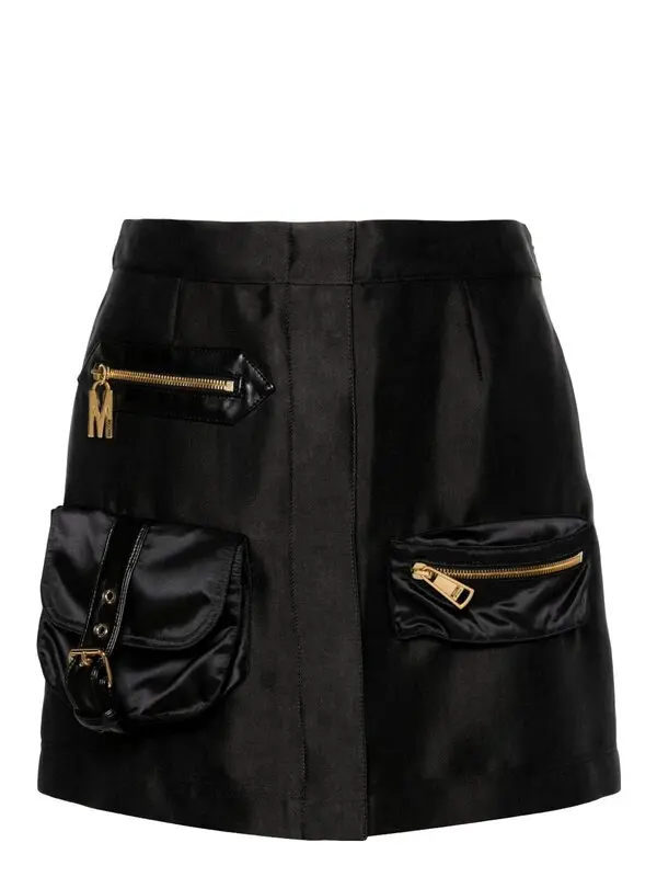Moschino Dart-detail Mini Skirt - Black