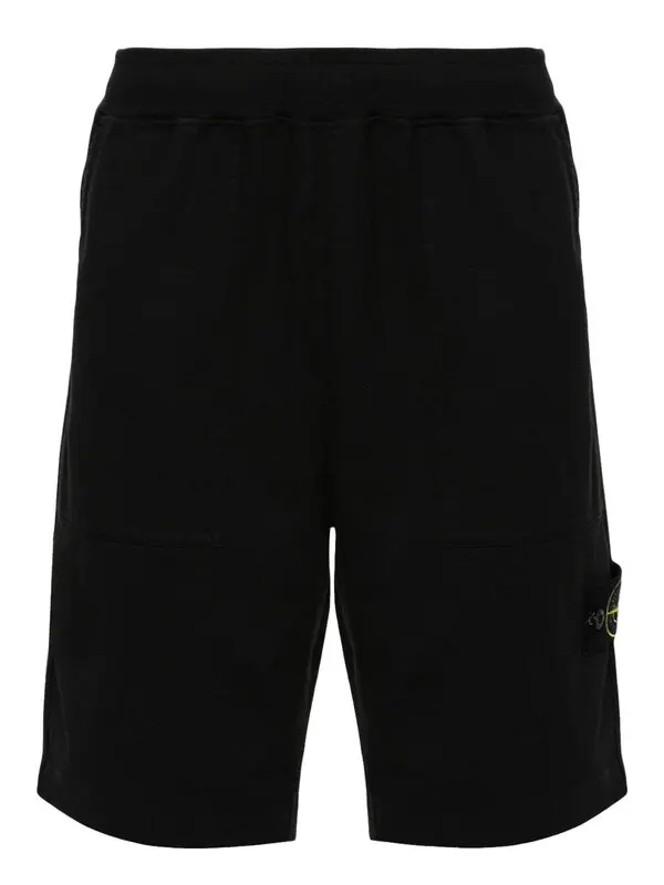 Stone Island Compass-badge Track Shorts - Black