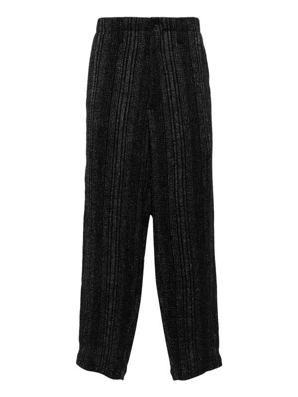 Yohji Yamamoto Z-stripe Wide-leg Trousers - Black