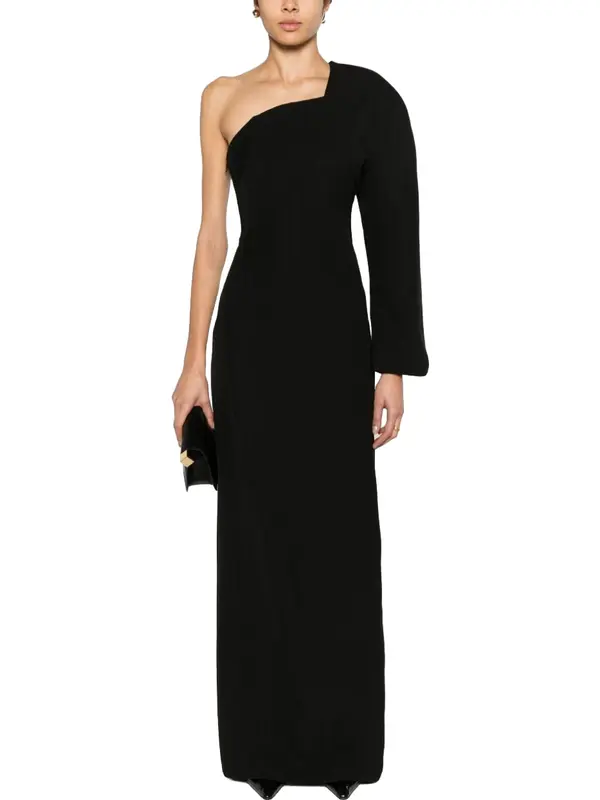 Jacquemus La Robe Pablo One-shoulder Maxi Dress - Black