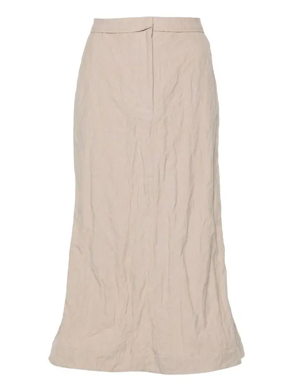 Acne Studios Crinkled Midi Skirt - Neutrals