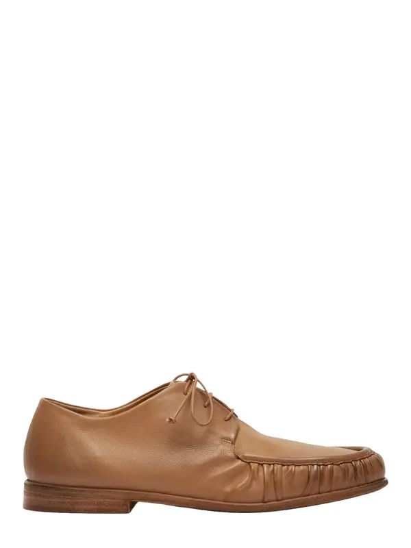 Marsèll Ruched Leather Loafers - Brown