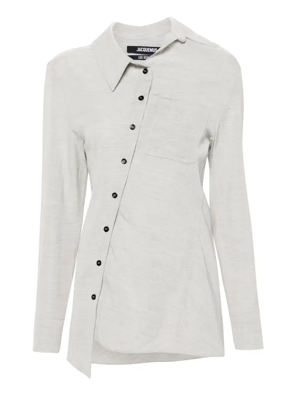 Jacquemus La Chemise Pablo Asymmetric Shirt - Grey