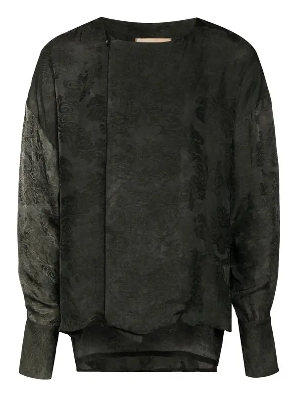 UMA WANG Patterned-jacquard Shirt - Green