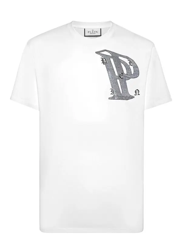 Philipp Plein Rhinestone-embellished Cotton T-shirt - White