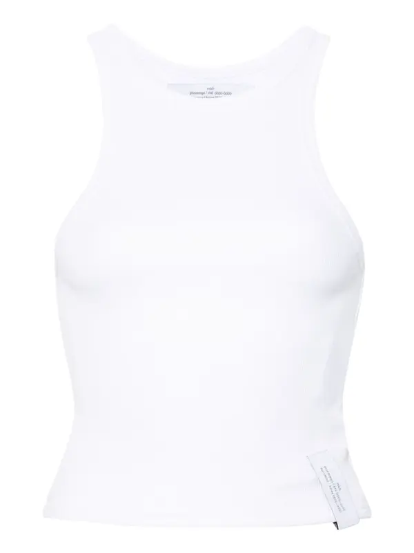 Rokh Ribbed Tank Top - White