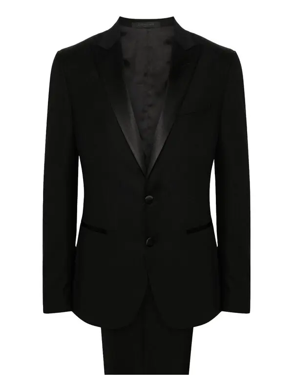 Corneliani Virgin-wool Three-piece Suit - Black