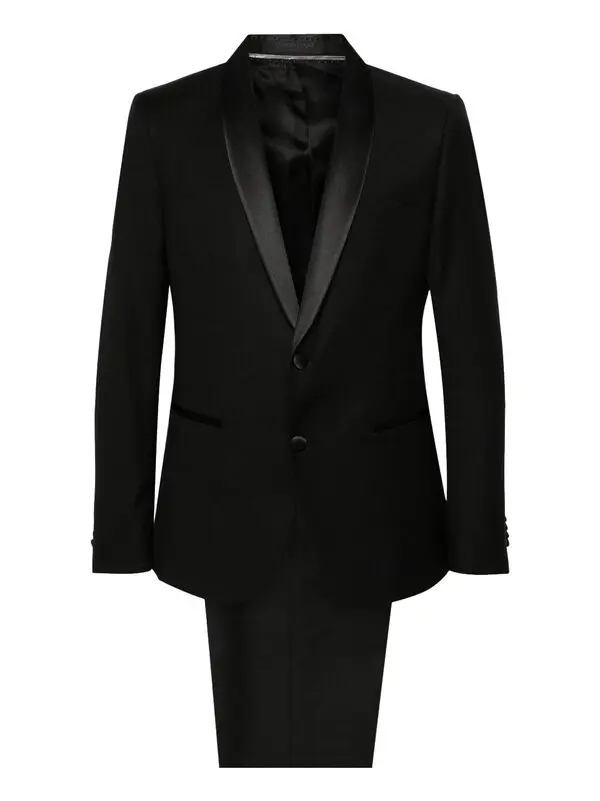 Corneliani Virgin-wool Two-piece Suit - Black