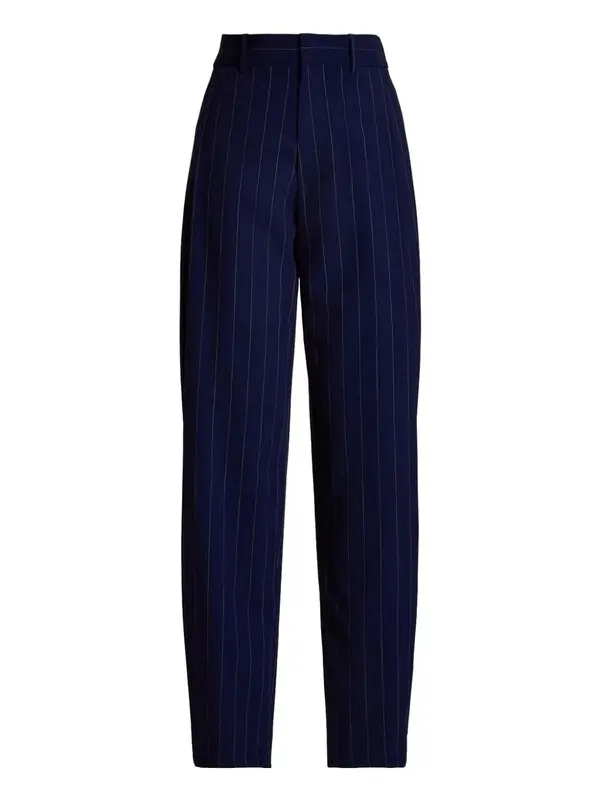 Ralph Lauren Cassidy Mid-rise Pinstripe Trousers - Blue