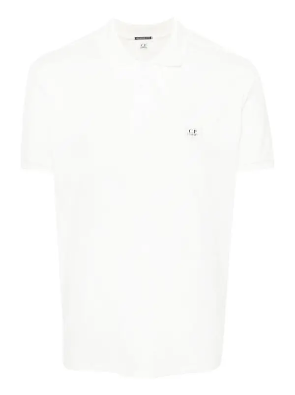 C.P. COMPANY 70/2 Mercerized Polo Shirt - White