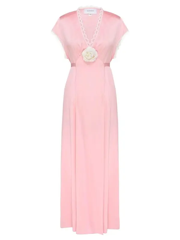 Sleeper The Genus Satin Dress - Pink