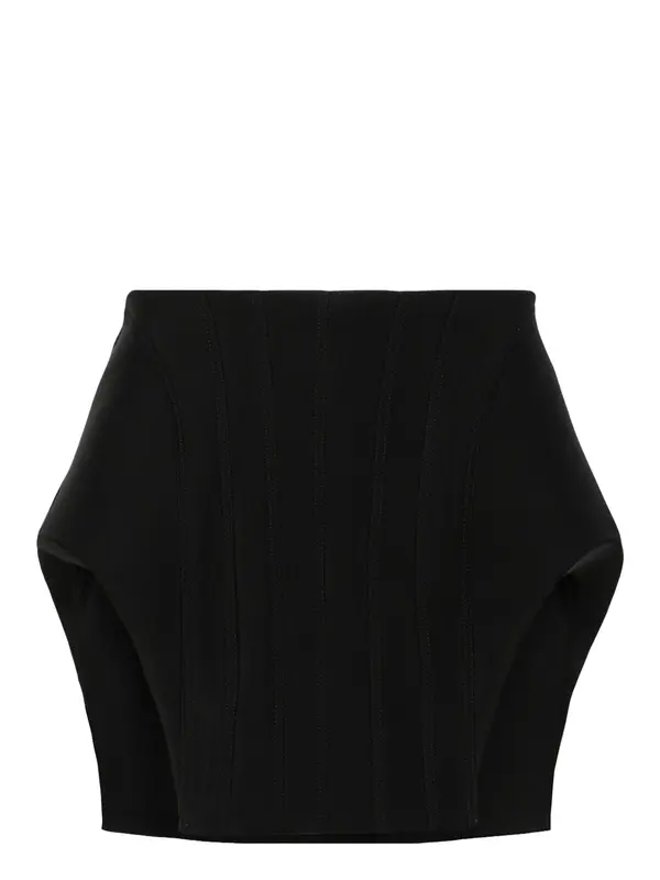 MUGLER Corset-inspired Mini Skirt - Black