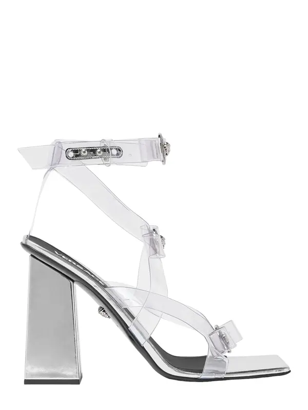 Versace Medusa Bow-detailed Sandals - Silver