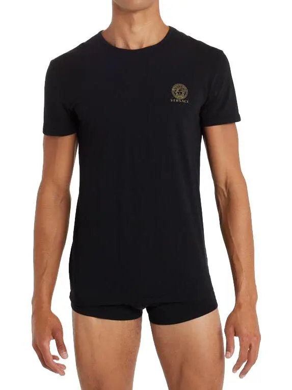 Versace Medusa Head Logo 2-pack Undershirts - Black