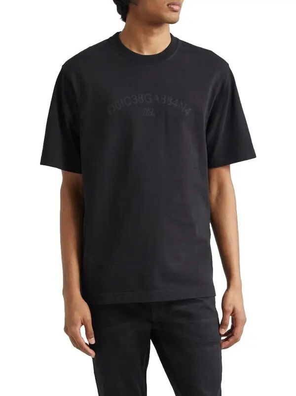Dolce & Gabbana Tonal Logo Graphic T-shirt - Nero