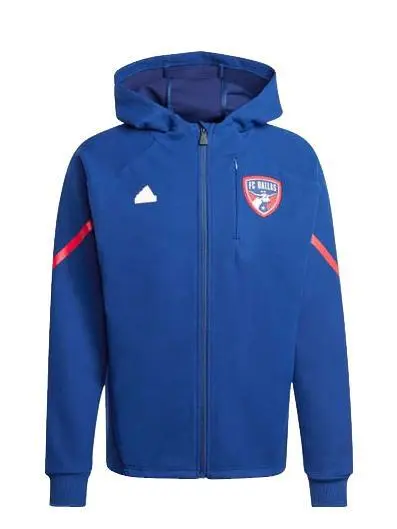 Adidas Fc Dallas 2024 Anthem Travel Raglan Sleeve Full-zip Jacket - Navy