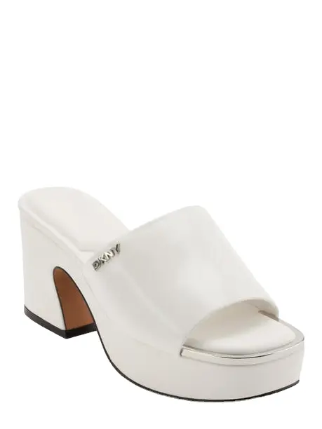 Dkny Desirae Platform Sandal - White