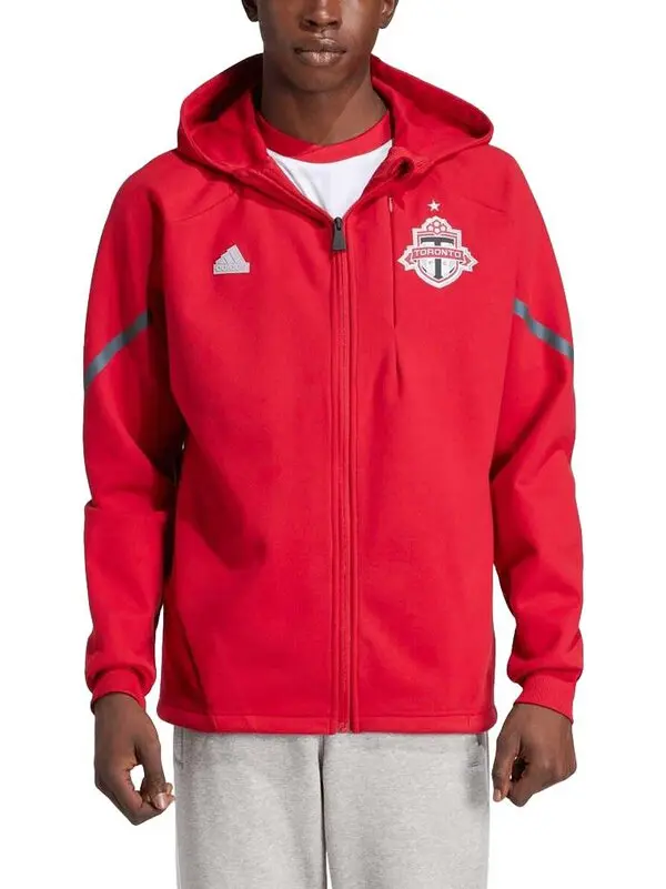Adidas Toronto Fc 2024 Anthem Travel Raglan Sleeve Full-zip Jacket - Red