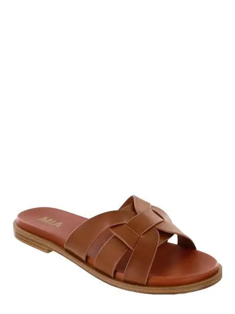 Mia Poliana Slide Sandal - Cognac