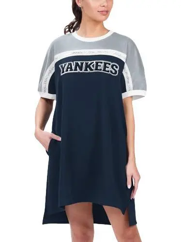 G-III 4HER BY CARL BANKS New York Yankees Circus Catch Sneaker Dress - Navy
