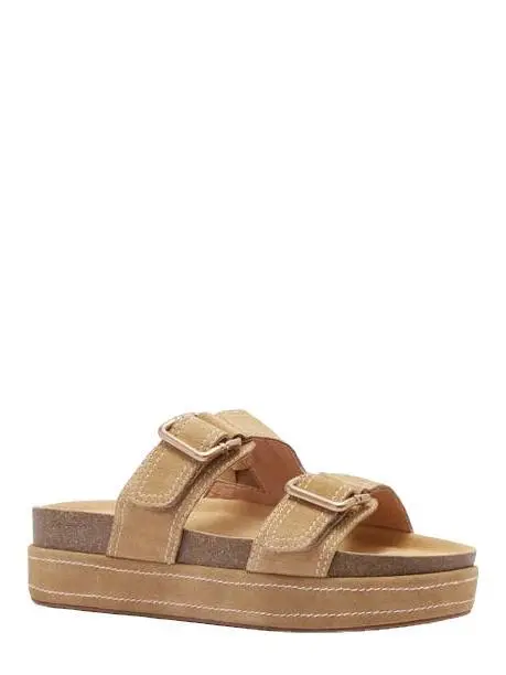 FRANKIE4 Bennett Platform Sandal - Barley Suede